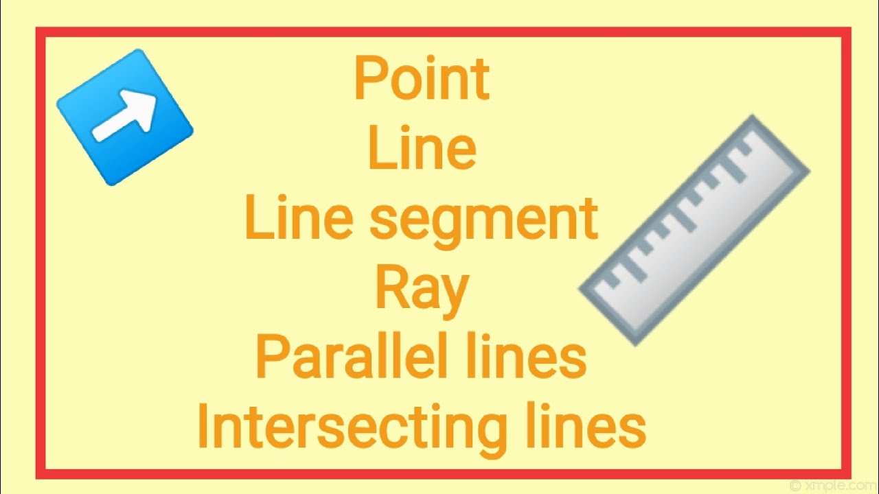 line, line segment,ray parallel lines and intersecting lines - YouTube