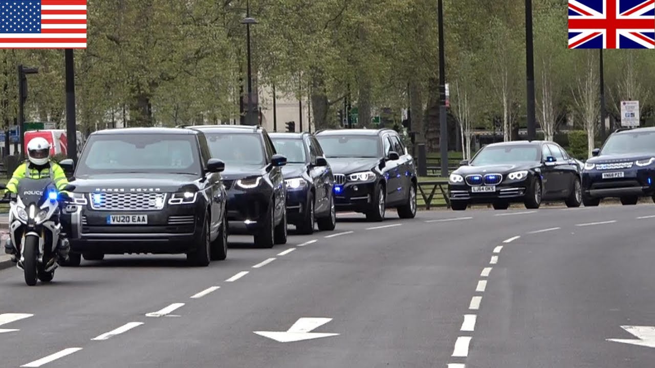 United States Secretary Of State Motorcade In London - YouTube