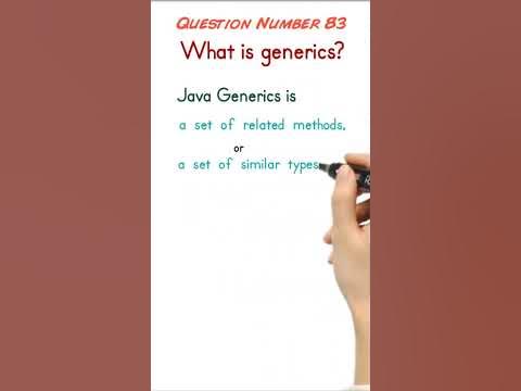 83 What is generics in java? #interviewquestions #javaprogramming #javaclass - YouTube