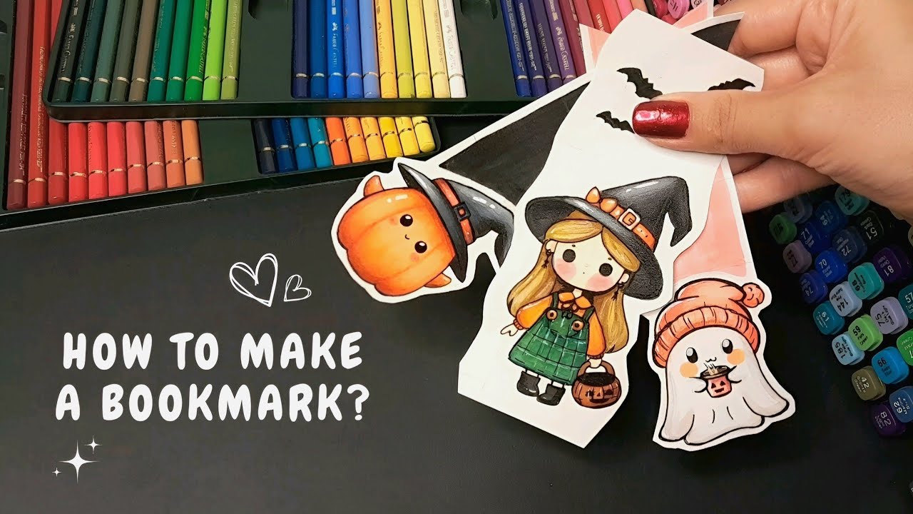 How to make a bookmark?| Learning how to draw and make cute bookmarks 💫 ...