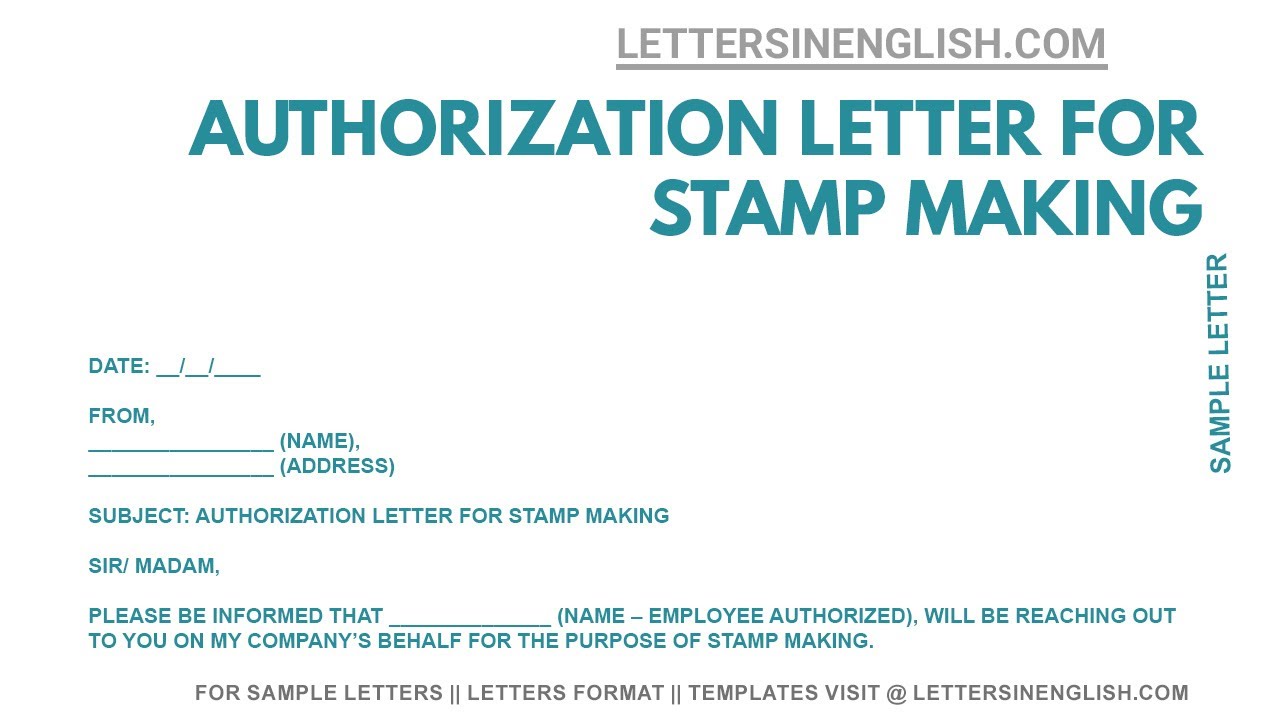 Authorization Letter For Stamp Making Authorization Letter For Stamp authorization-letter-for-stamp-making-authorization-letter-for-stamp