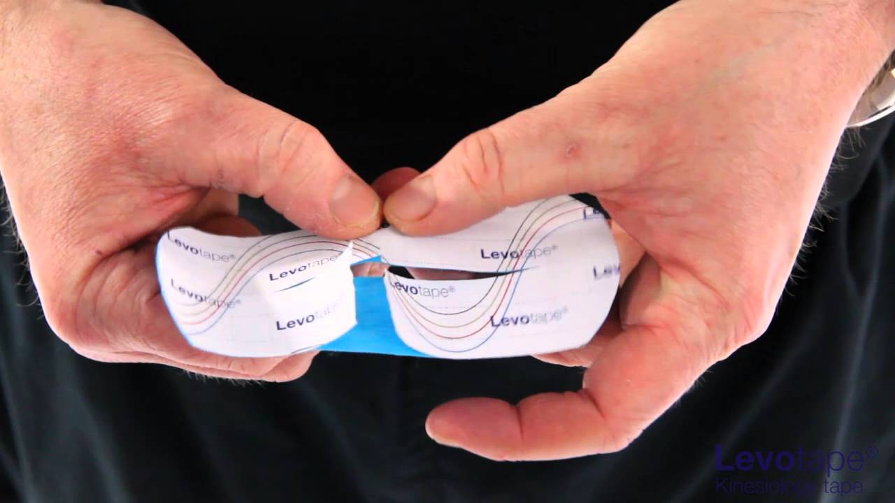 Levotape Kinesiology Tape - how to prepare a "doughnut" cut - YouTube