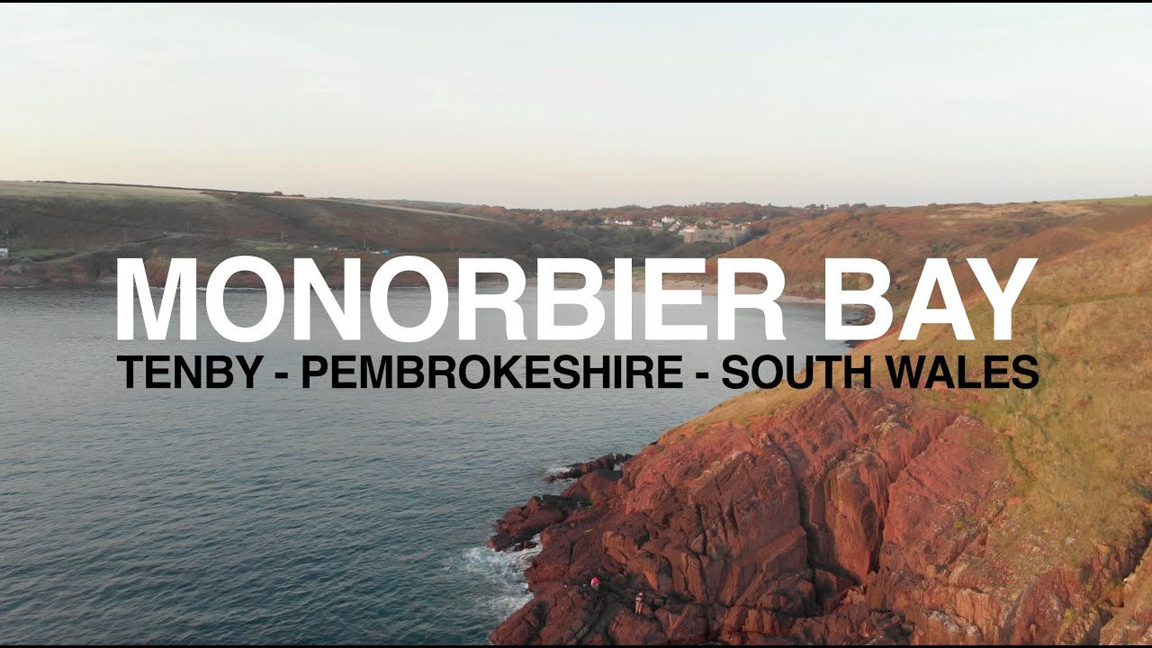 Manorbier Bay - DRONE FOOTAGE - Tenby Wales UK - YouTube