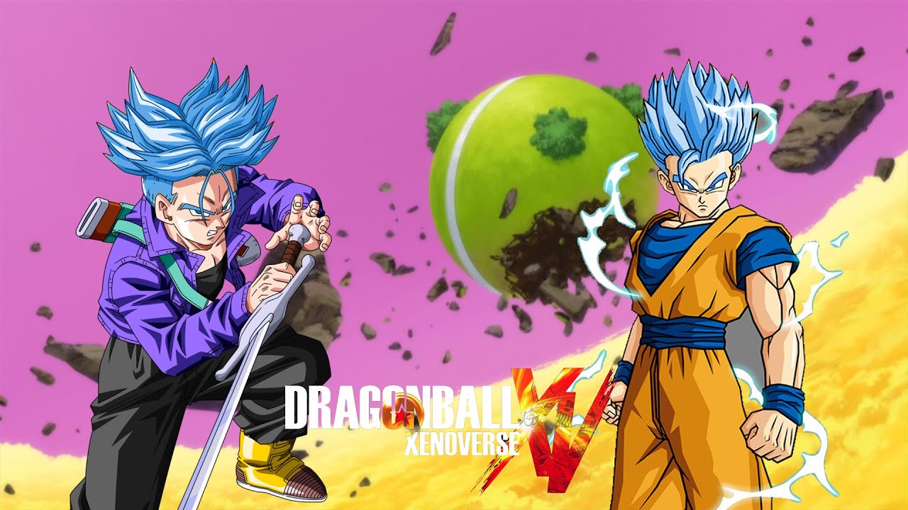 Dragon Ball Xenoverse SSGSS Gohan Vs SSGSS Trunks Super Battle - YouTube