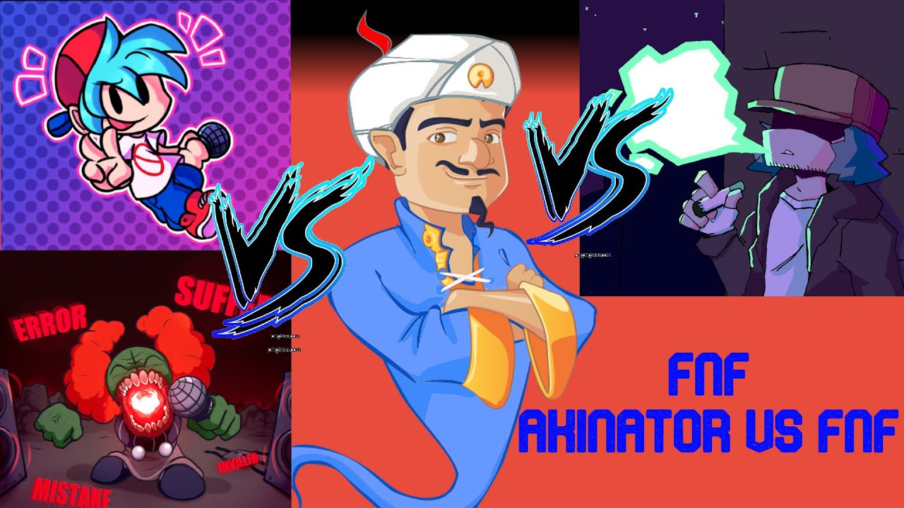 fnf boyfriend, triky, garcello vs akinator PLAYING WITH AKINATOR ...