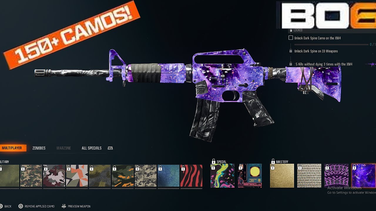 BO6 Showcasing Every Camos 😍 Diamond, Dark Matter, Afterlife, Nebula ...