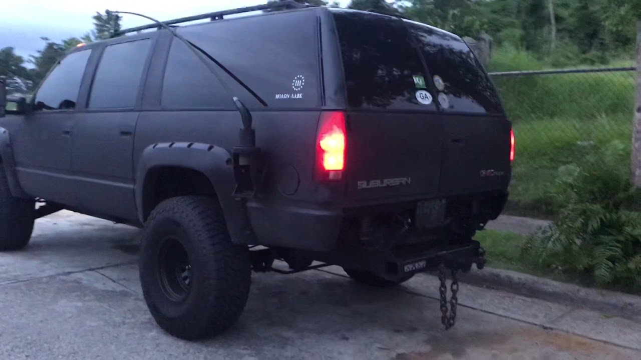 Lifted Matte Black SUBURBAN on 35’s - YouTube