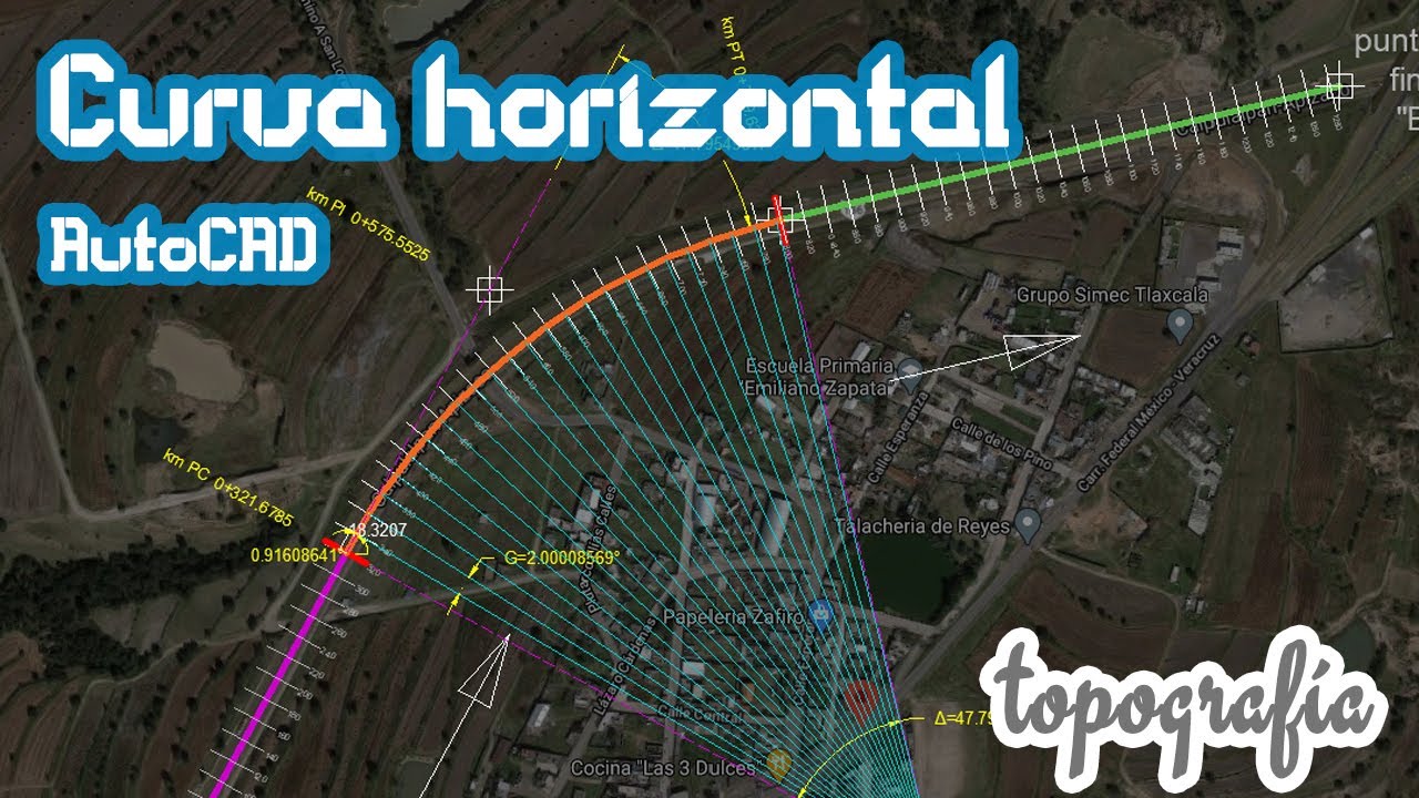 Cálculo de Curvas Horizontales y Dibujo / topografía / clases online ...