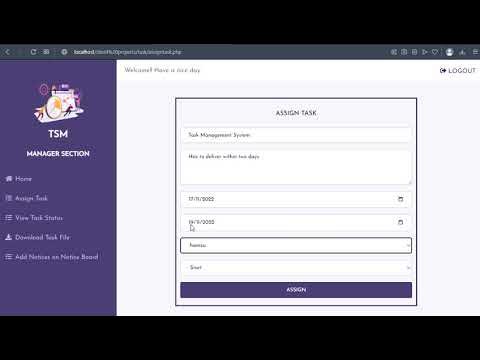 Task Management System || PHP, MYSQL || VU 2022 Project. - YouTube