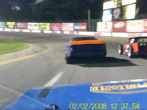 Berlin Raceway Grand Rapids Michigan WRECK crash in car camera Ben King ...