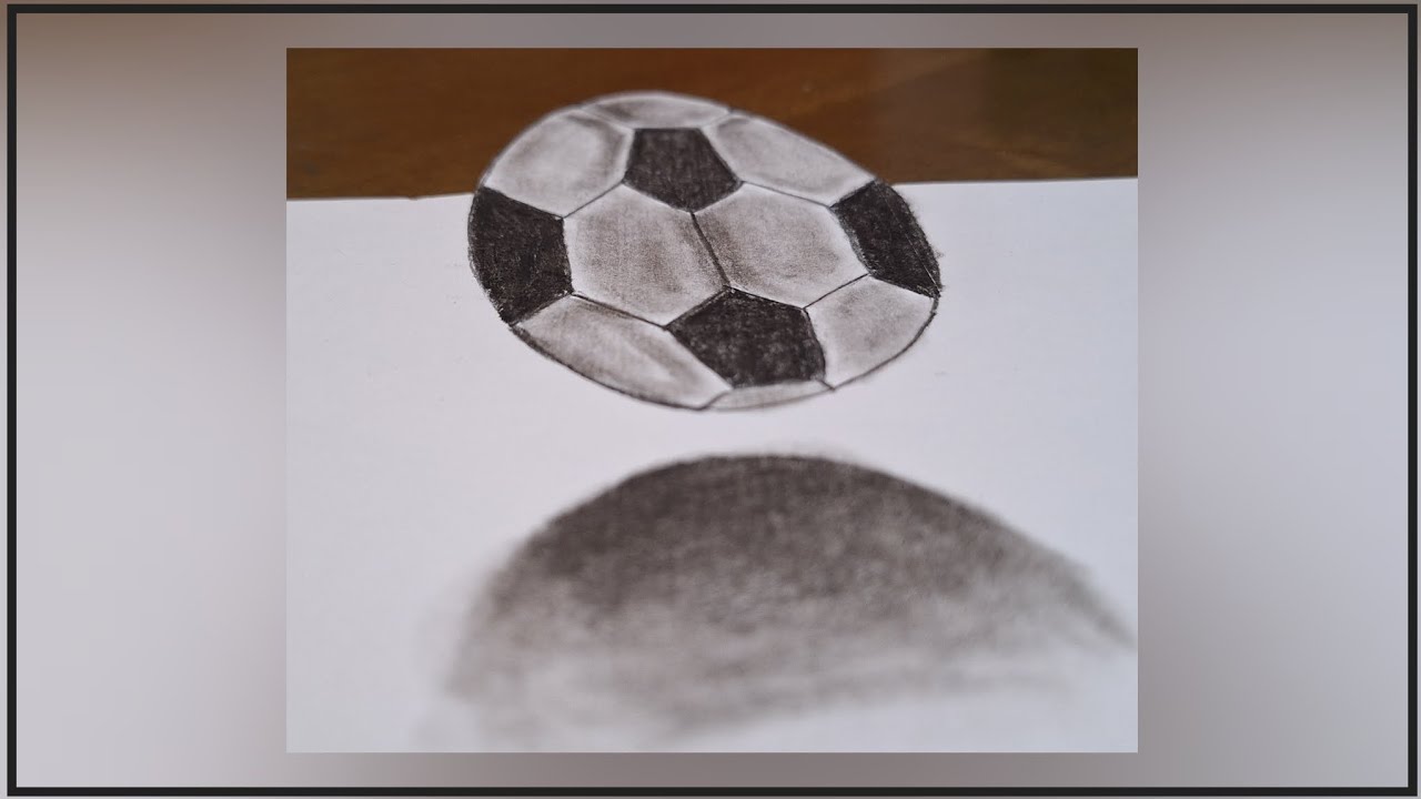 How to Draw 3D Ball | How to Draw a Soccer Football | 3D Ball Drawing ...