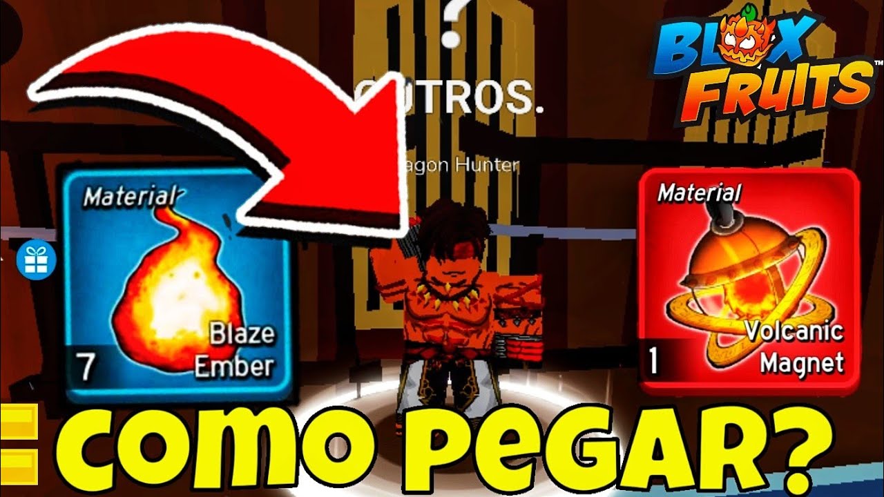 COMO PEGAR VULCANIC MAGNET + FARMAR MUITO BLAZE EMBER NO BLOX FRUITS (UPDATE) - YouTube