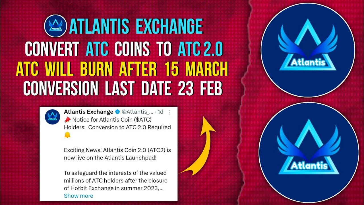ATLANTIS EXCHANGE | CONVERT ATC TO ATC2 #atlantis #crypto #giveaway ...