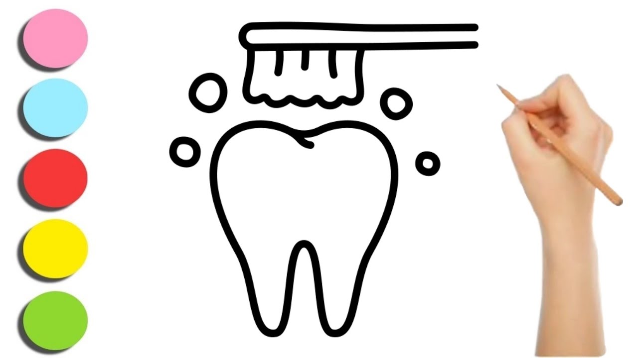 Toothbrush Drawing, Painting and Coloring for Kids & Toddlers ...