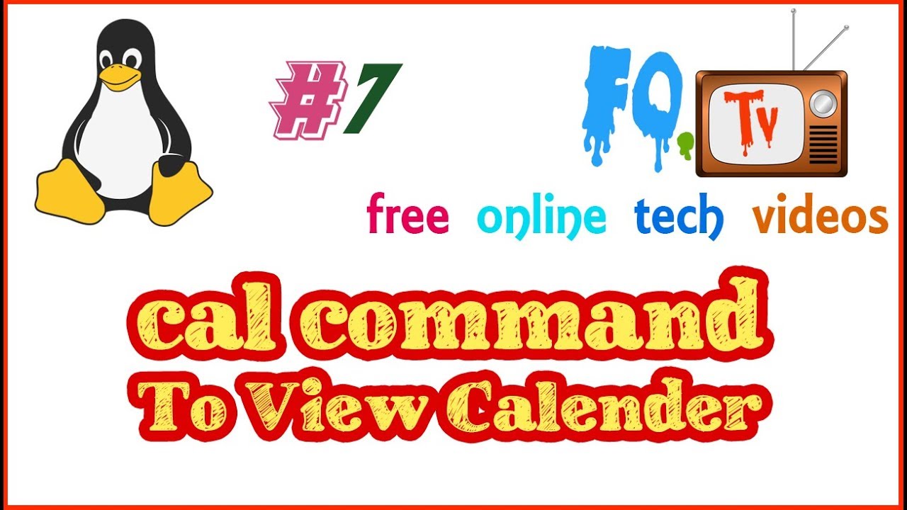 cal command | View Calendar of Any Year | FOTV - YouTube