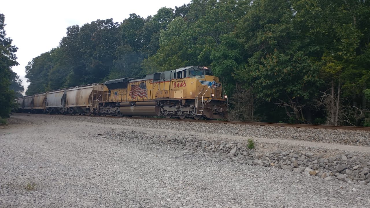 UP 8446 leads NS M67 with UP 8094 Rear DPU (9/3/2022) - YouTube