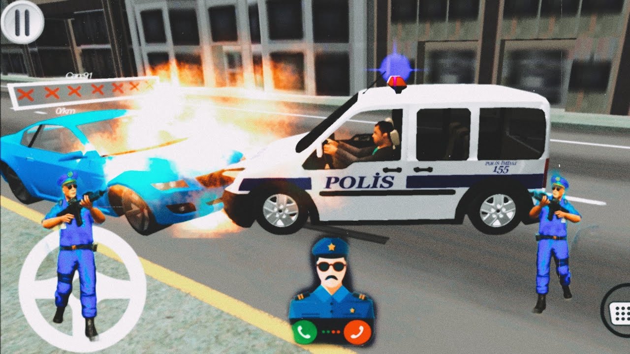 police car simulator sound of the police siren Android gameplay Blue ...