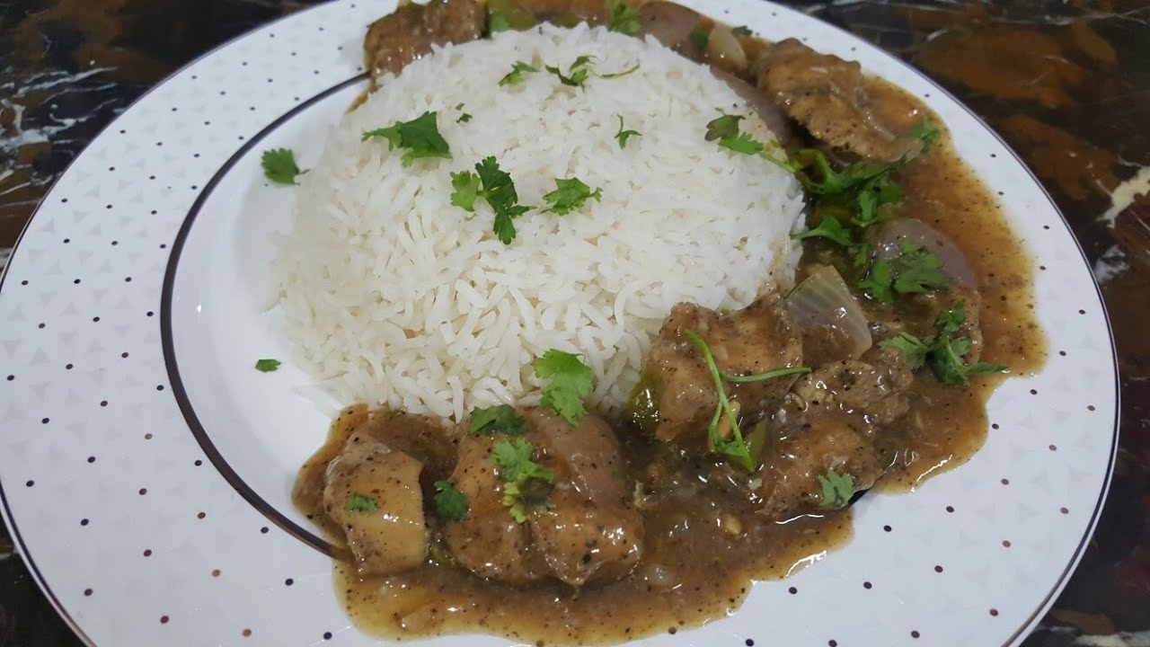 BLACK PEPPER CHICKEN || CHICKEN IN BLACK PEPPER SAUCE - YouTube