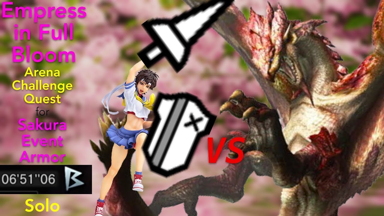 MHW - Empress in Full Bloom - Solo - Arena Quest Sakura Event - YouTube