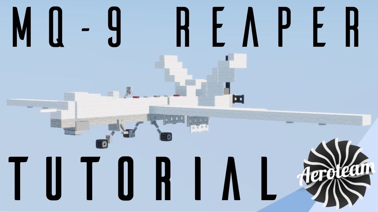 Minecraft MQ-9 Drone Tutorial | [1.5:1 Scale] - YouTube