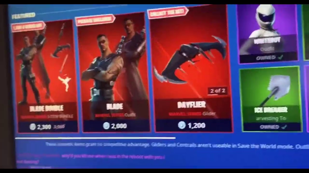 NEW BLADE SKIN GIVEAWAY! NEW FORTNITE MARVEL SERIES SKIN BUNDLE ...