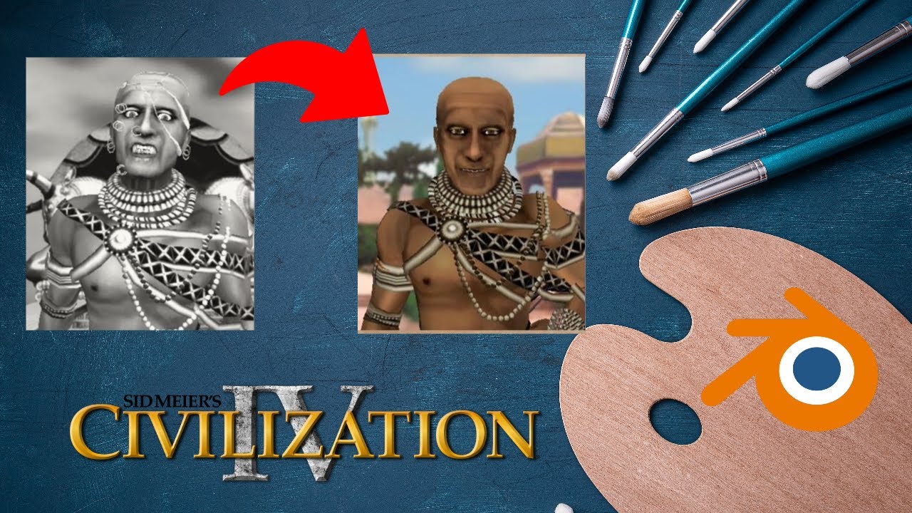 Editing Leaders in Blender (Removals) | Civ 4 Mod Tutorials - YouTube