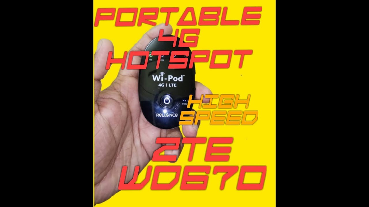 ZTE WD 670 4G LTE PORTABLE WIFI HOTSPOT - YouTube