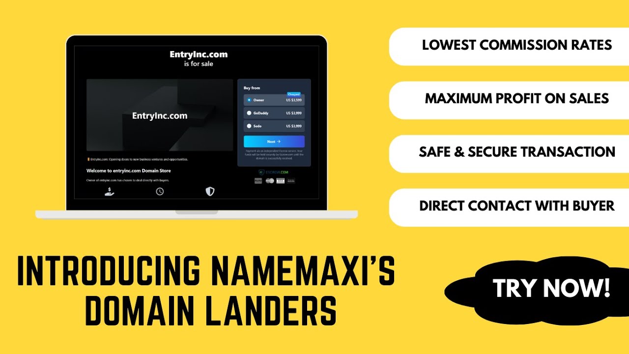 Sell Domains using NameMaxi Lander - YouTube