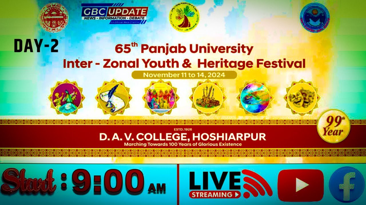 DAY- 4👇🔴LIVE: 65th Punjab University Inter-Zonal Youth & Heritage ...