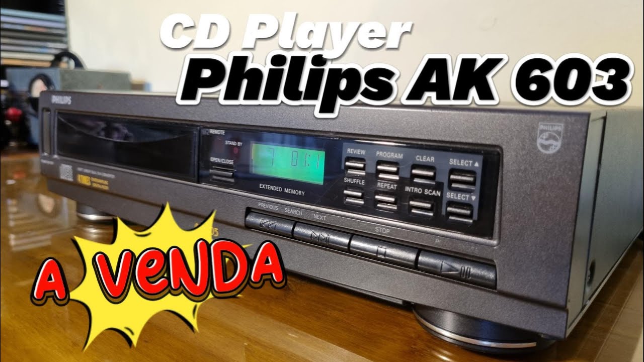 CD Player Philips AK 603 SN 5895 - A Venda - YouTube