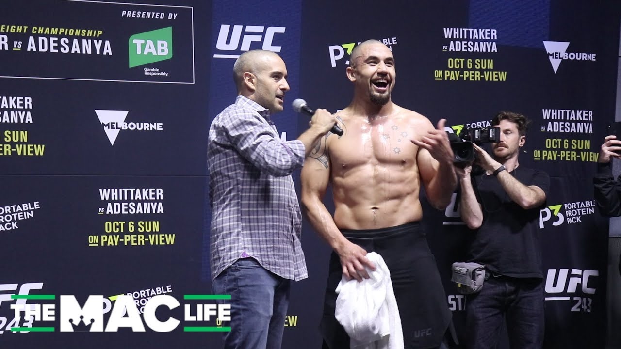 Robert Whittaker: “I’m the best I’ve ever been” | UFC 243 Open Workout ...
