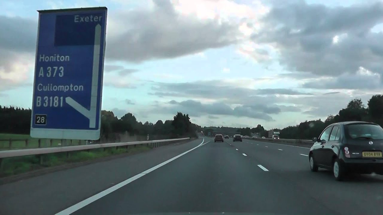 Driving On The M5 Motorway From Taunton Deane Services To M5 Motorway ...
