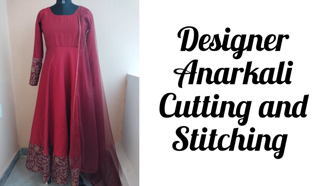 designer anarkali cutting and stitching in Tamil - YouTube
