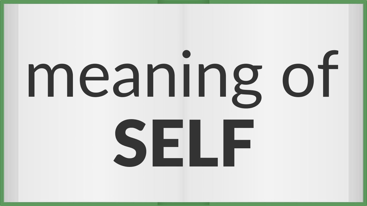 Self | meaning of Self - YouTube