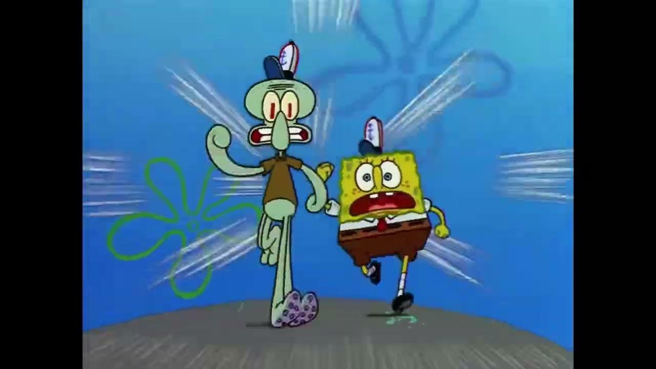 SpongeBob and Squidward Running to Krusty Krabs for 10 Hours - YouTube