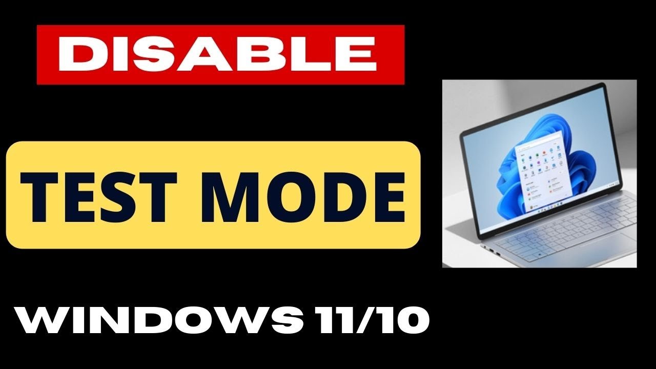 Disable Test Mode on Windows 11 / 10 - YouTube