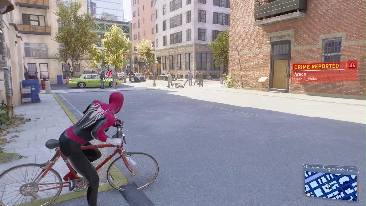 Spider-Man riding a bike - YouTube
