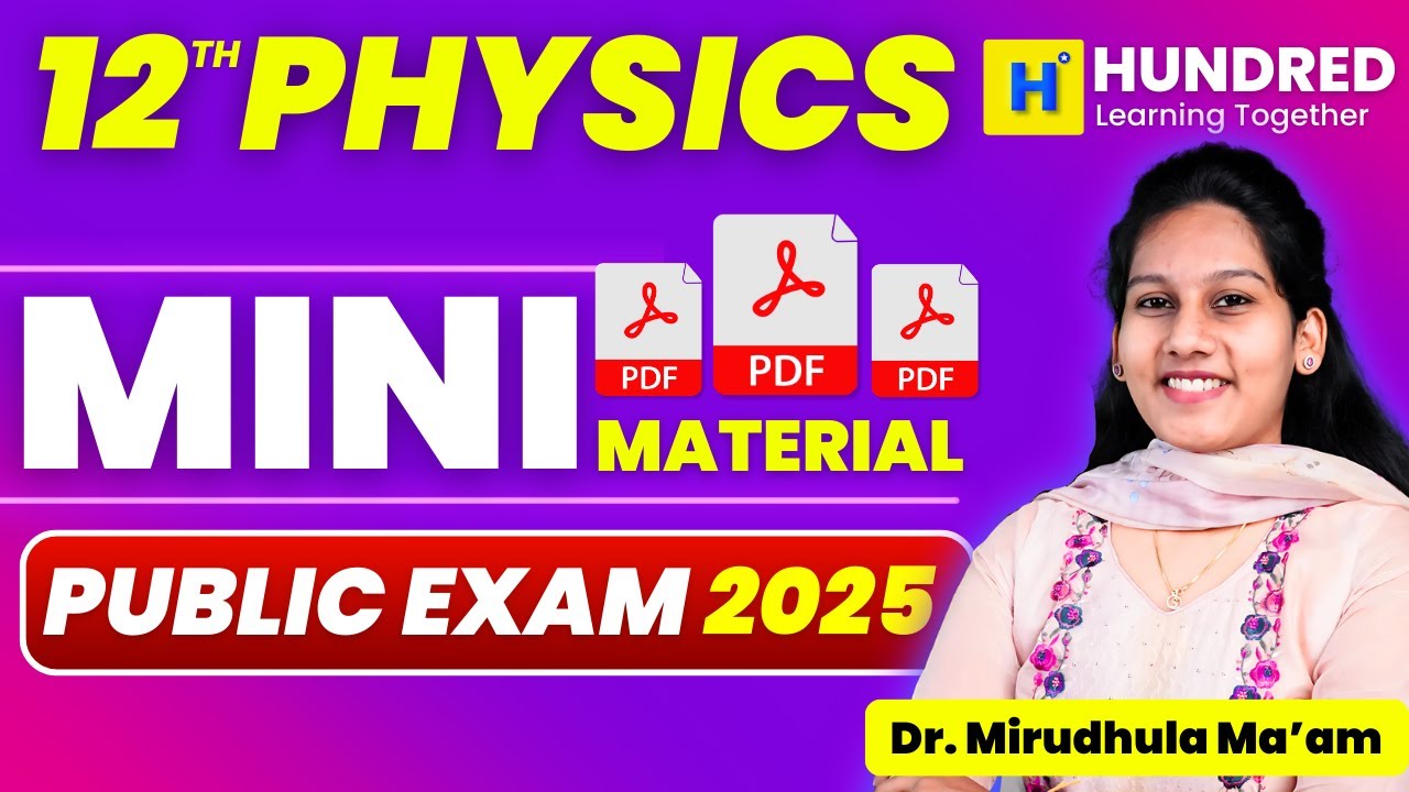 12th physics important questions 2025 public exam | 12th Physics Mini Material Public Exam 2025 ...