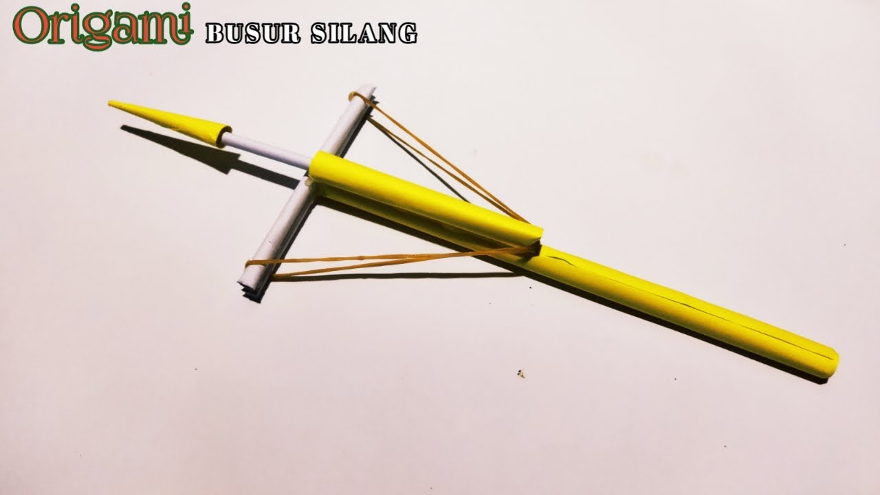 Origami Senjata, Cara Membuat Busur Silang, Origami Panah kertas ...