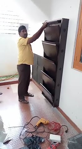 Wall mounted metal Shoe Rack with Lock | Available on IndiaMART - YouTube