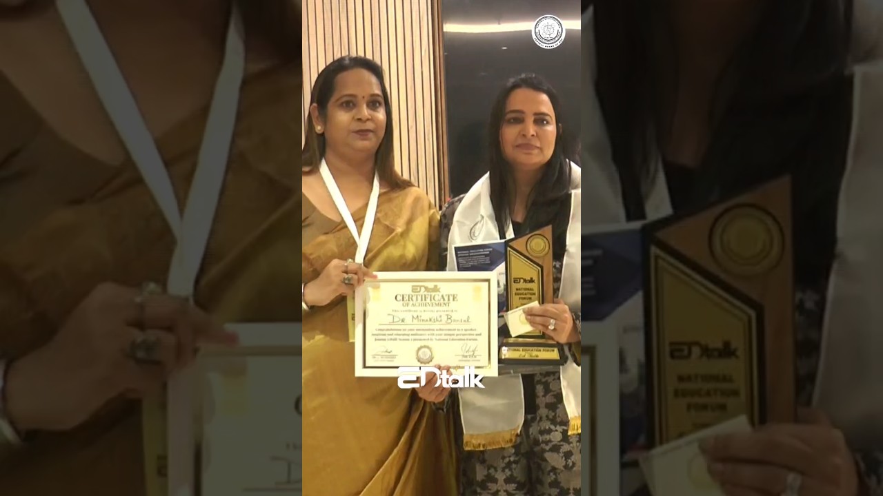Felicitation of : Dr. Minakshi Bansal & Amol Bhagat at EdTalk 2 #education #talkshow #awards # ...