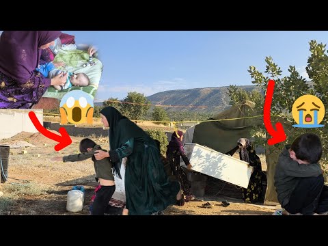 Nomadic boy beaten by his grandmother 😰 Suffering of nomadic woman