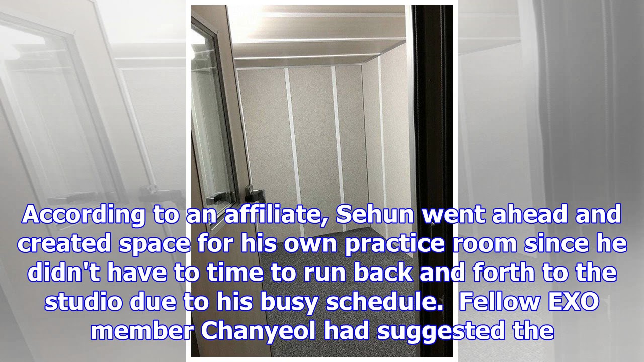 Exo's sehun sets up his own practice room inside dormitory | allkpop ...