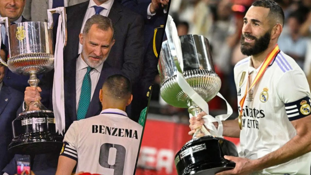 Benzema lifts the Copa del Rey trophy 🏆 #realmadrid - YouTube