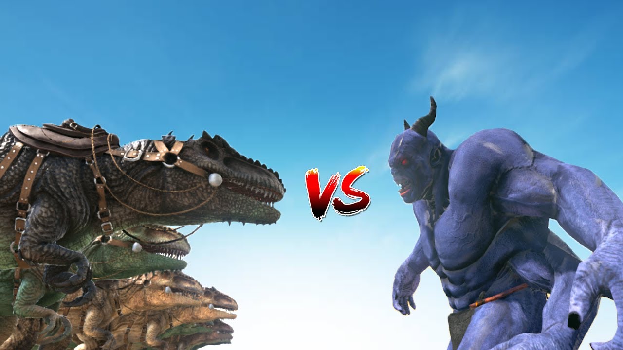 Epic Ark Survival Evolved Battle: Archdemon Lvl 1000 vs. 20 Gigas lvl ...