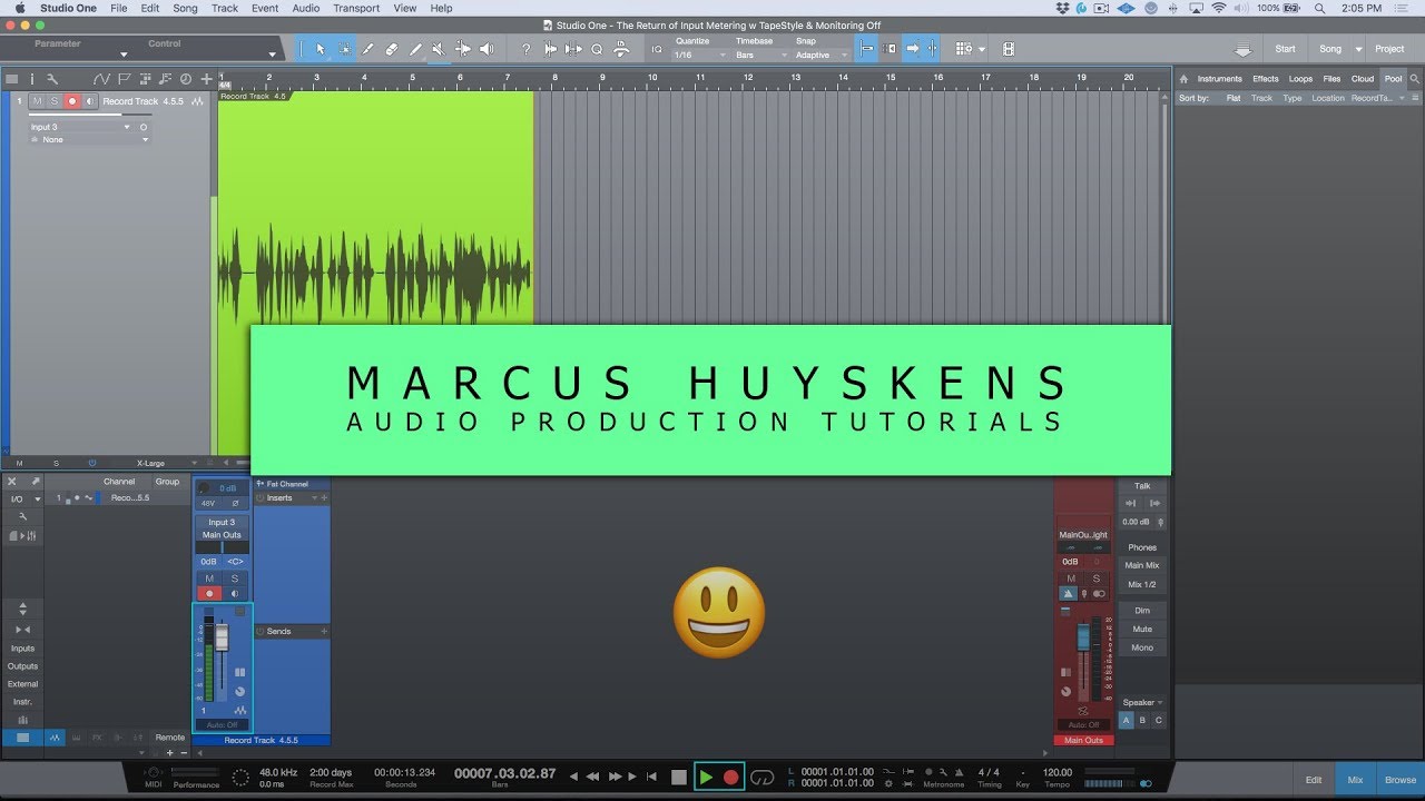 The Return of 'Record Level Input Metering' In Studio One 4.5.3 & Above ...