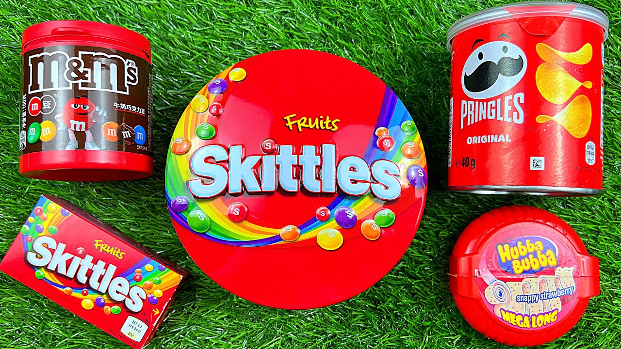 Satisfying Video ASMR | Opening Skittles Candy From Special Red Box ...