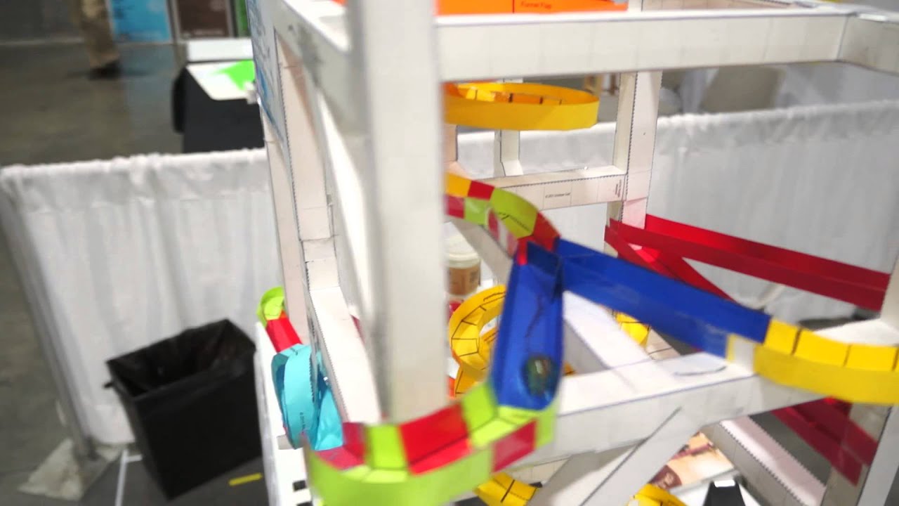 2014 USA Science & Engineering Festival Paper Roller Coaster - YouTube