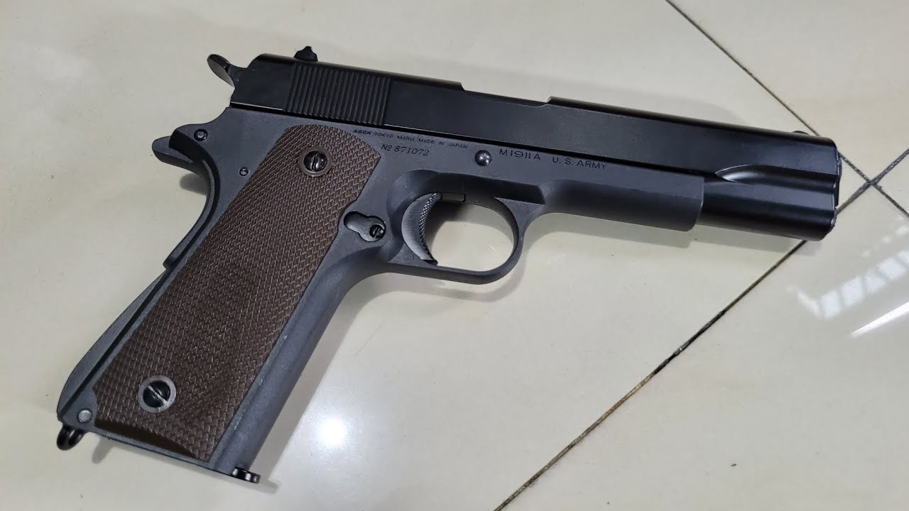 review mainan premium FN 1911 spring metal build - YouTube