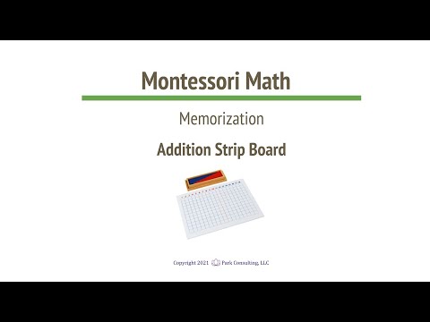 Montessori Math 08-03 Addition Strip Board - A - YouTube